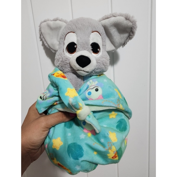 Disney | Toys | Disney Babies Scamp Swaddle Plush Blanket Pouch Lady ...